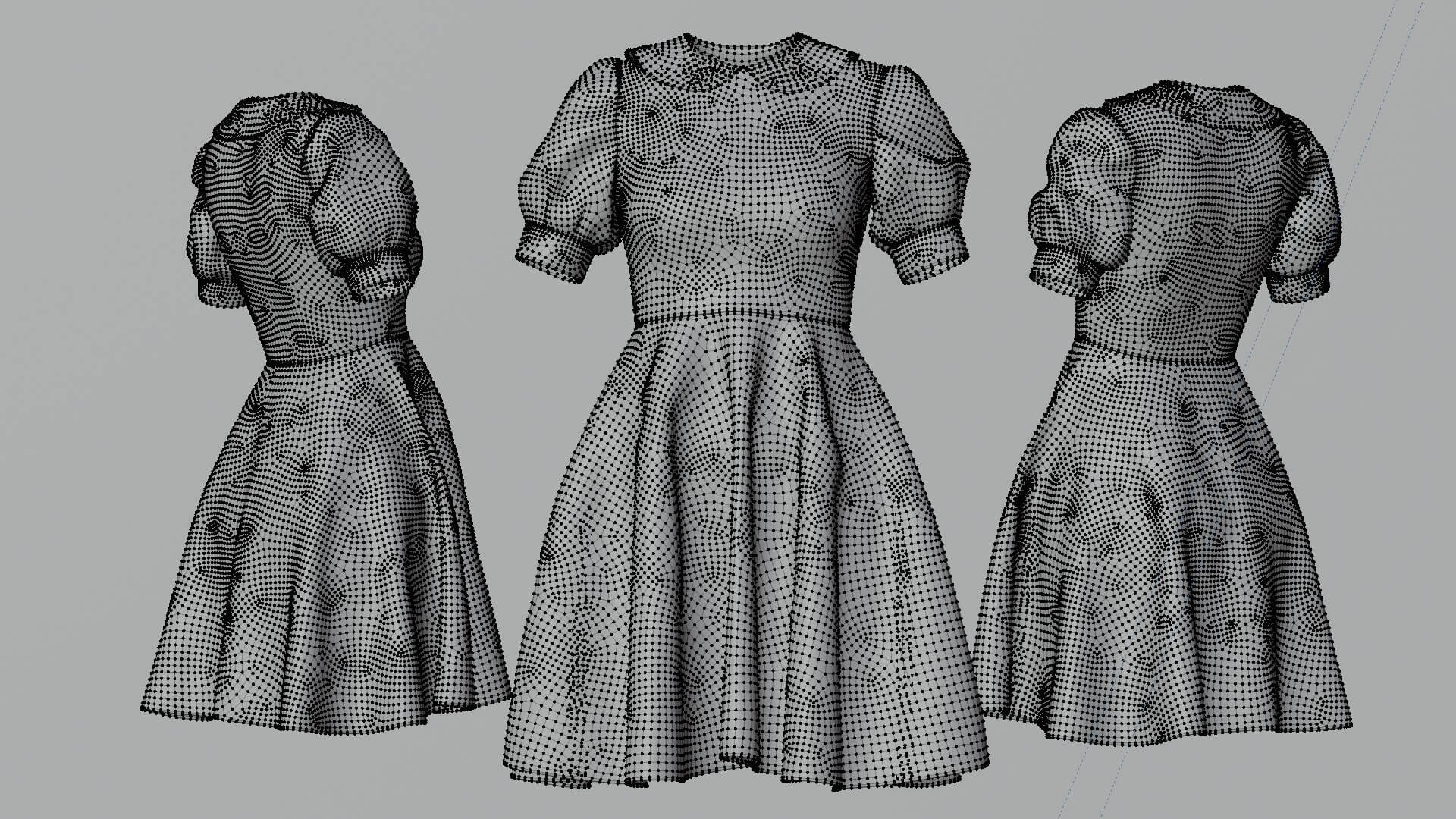 Peterpan Collar Dress 3D Model by vicky180