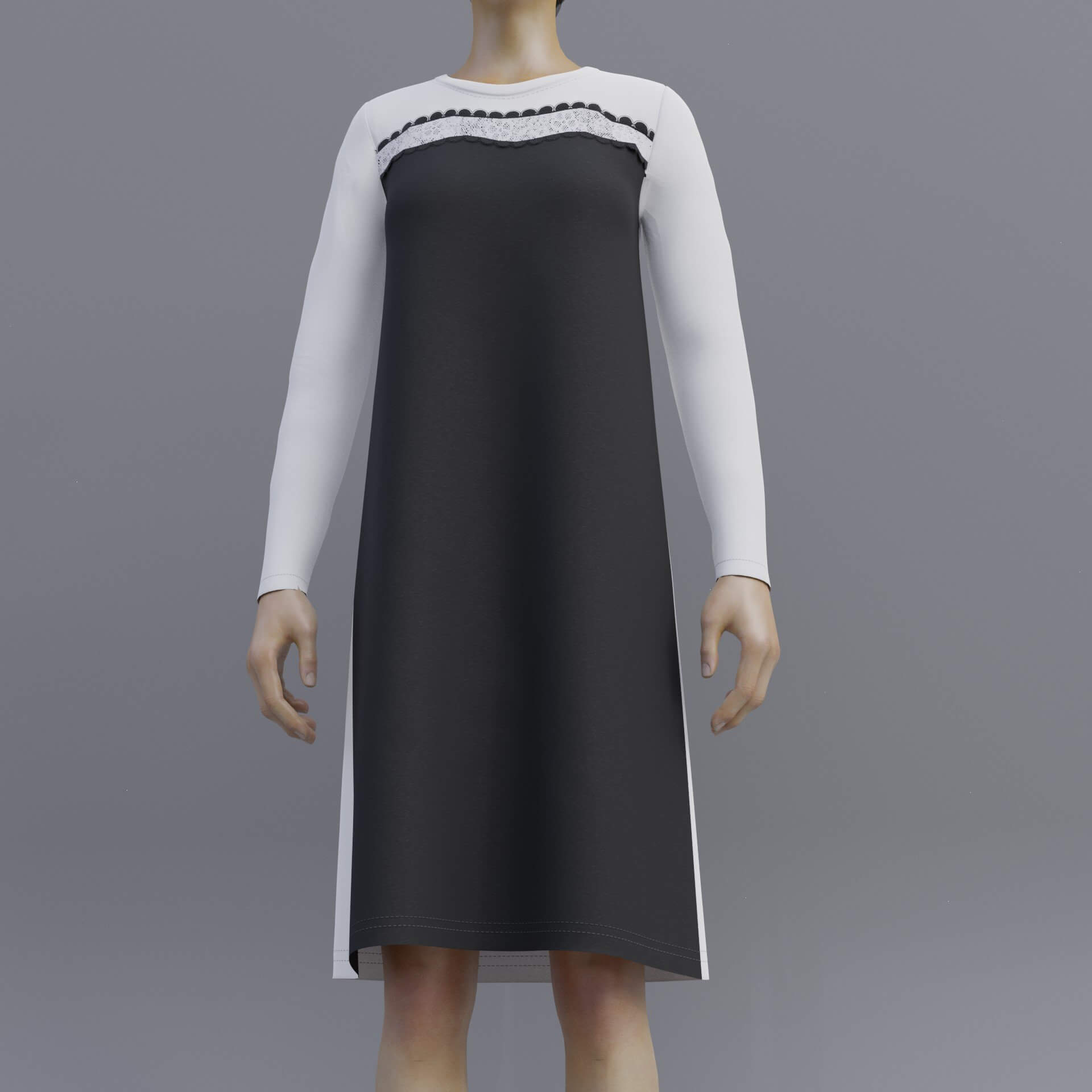 Sheath Female Dress - 2 Textures 3D Model by vicky180