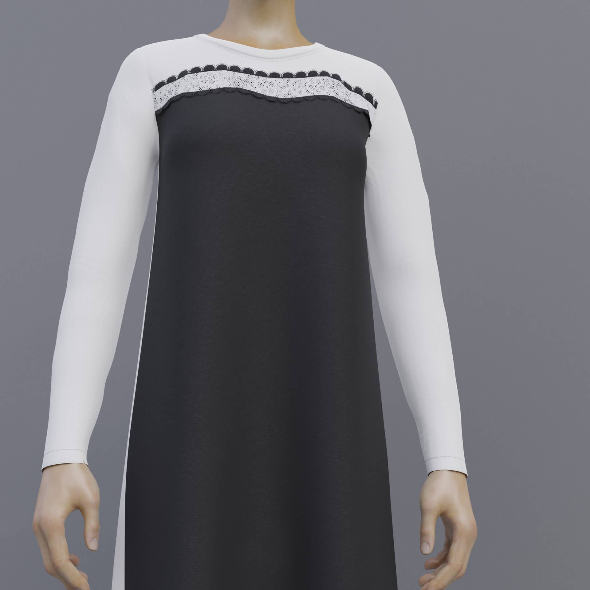 Sheath Female Dress - 2 Textures 3D Model by vicky180