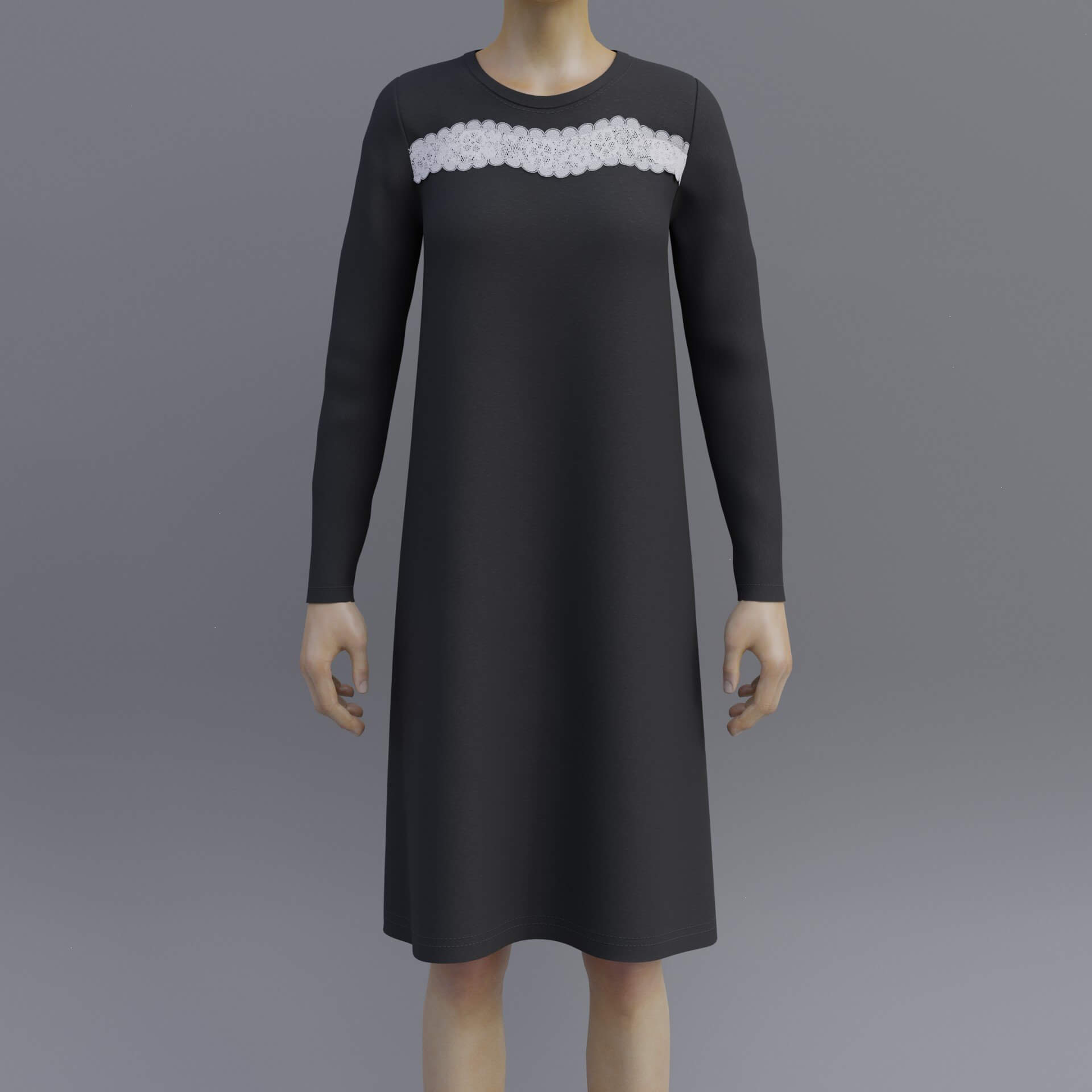 Sheath Female Dress - 2 Textures 3D Model by vicky180