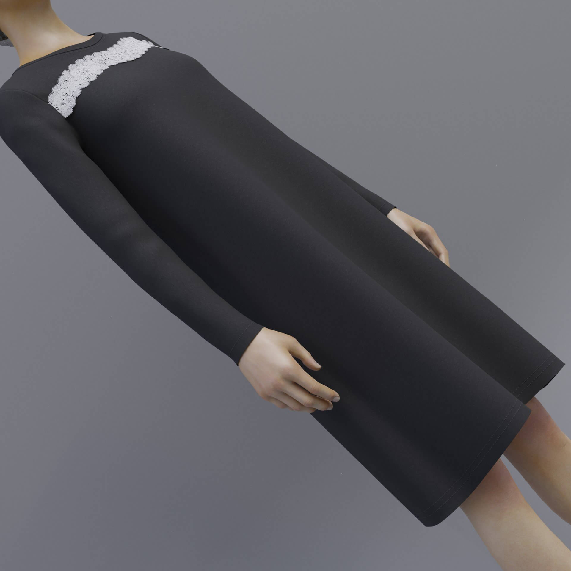 Sheath Female Dress - 2 Textures 3D Model by vicky180