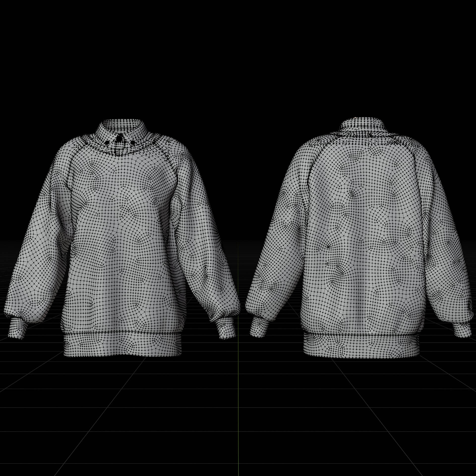 Sweater and Collared Shirt - Knit Pullover formal clothing 3D Model by ...