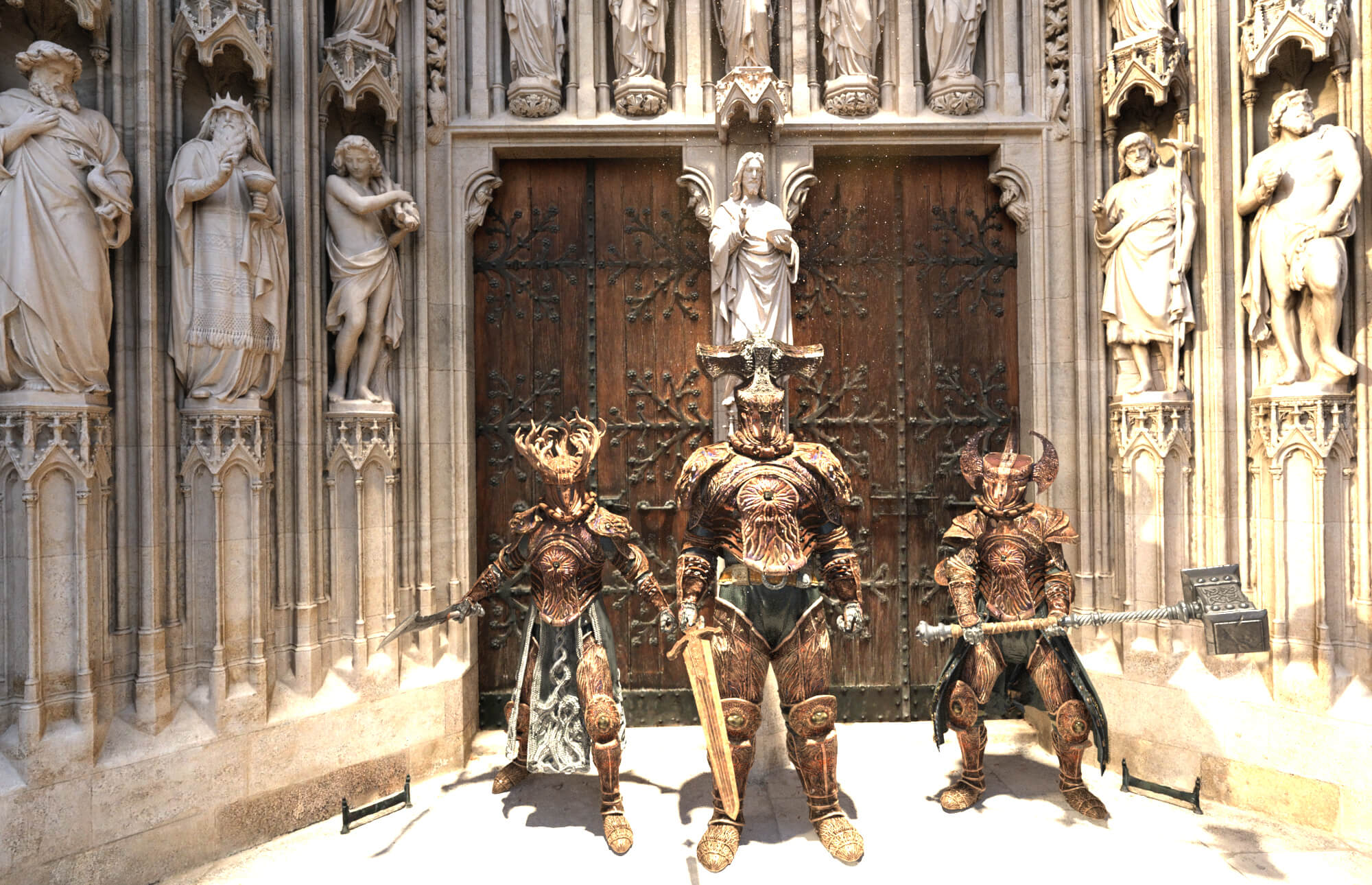 Crucible Knights 3D Render, Digital Art by vicster56