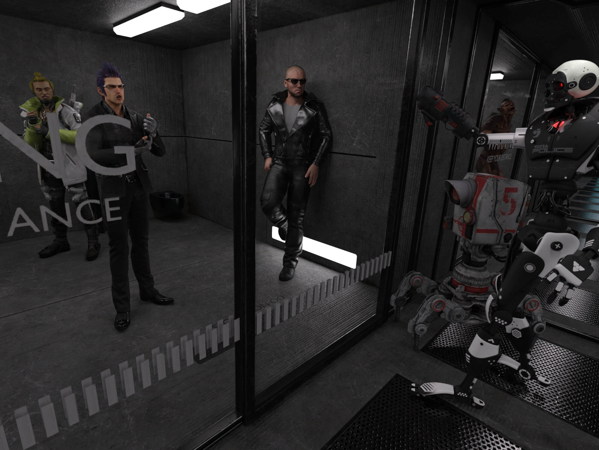 Holding Cell 3D Render, Digital Art by vicster56