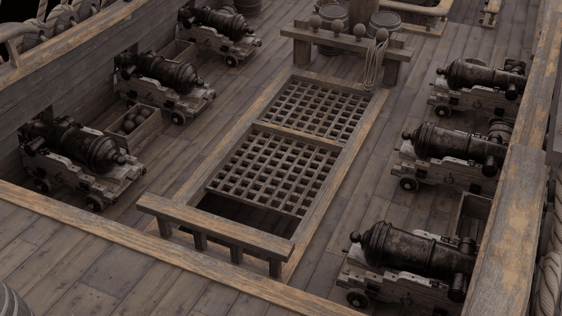 Pirates Ship Galleon Sailing Ship Game Ready - 3D Model by victorartonomy