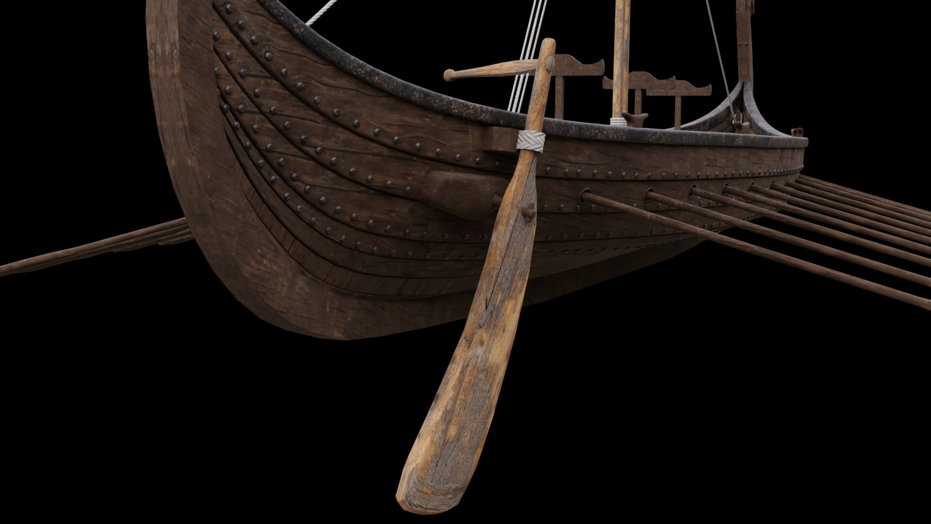 Viking Realistic Longship- Karvi- Boat Game Ready Low Poly 3D Model by ...