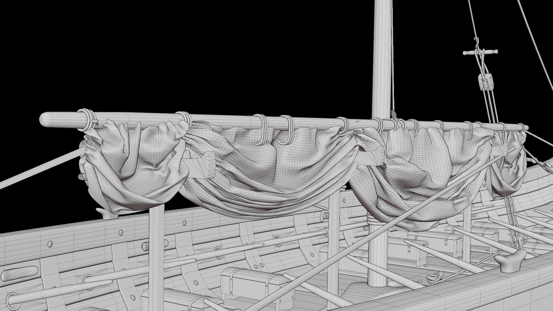 Viking Realistic Longship- Karvi- Boat Game Ready Low Poly 3D Model by ...