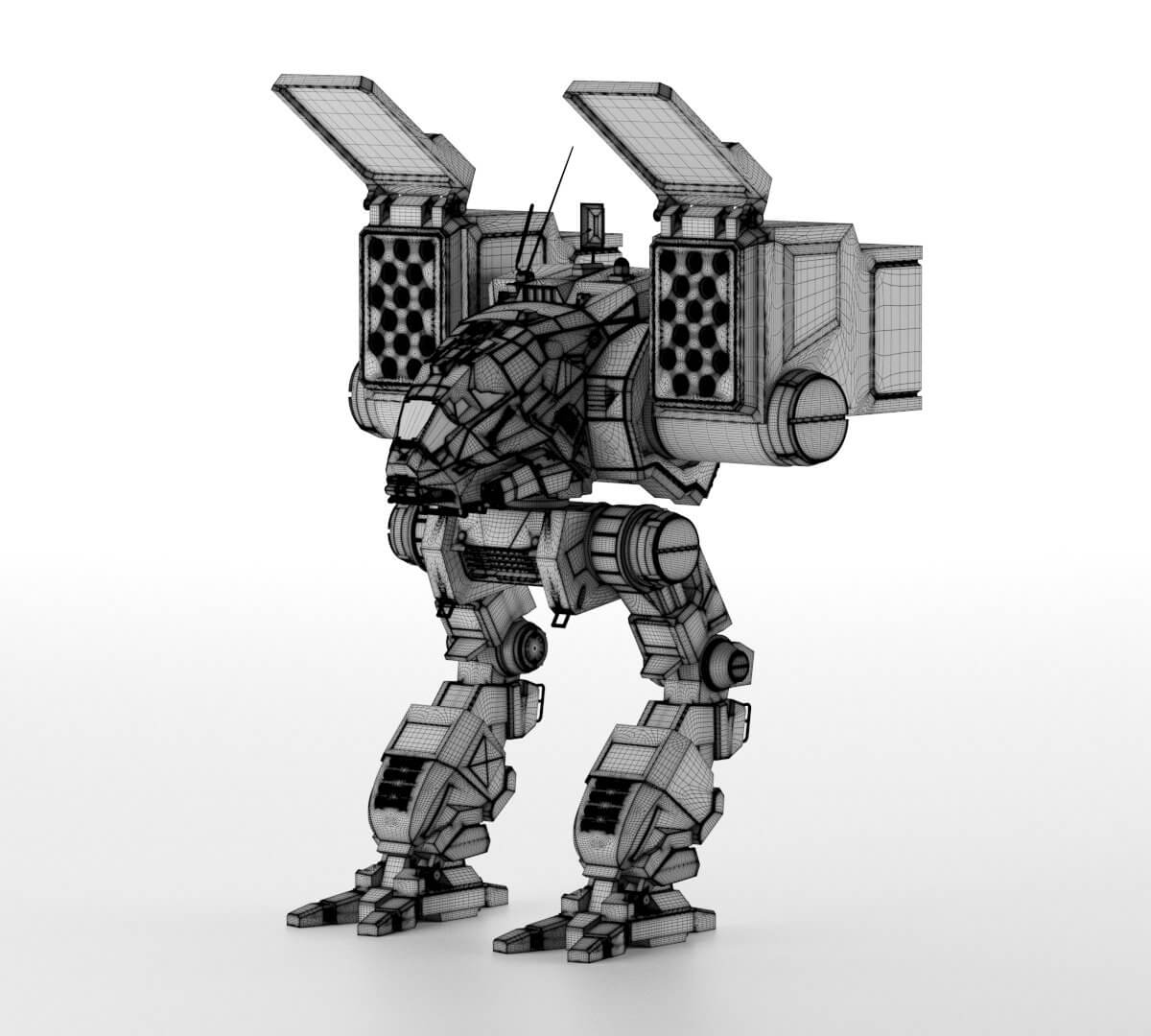 Mecha CPLT-C1 Catapult - BattleTech MechWarrior Universe 3D Model by ViktorB