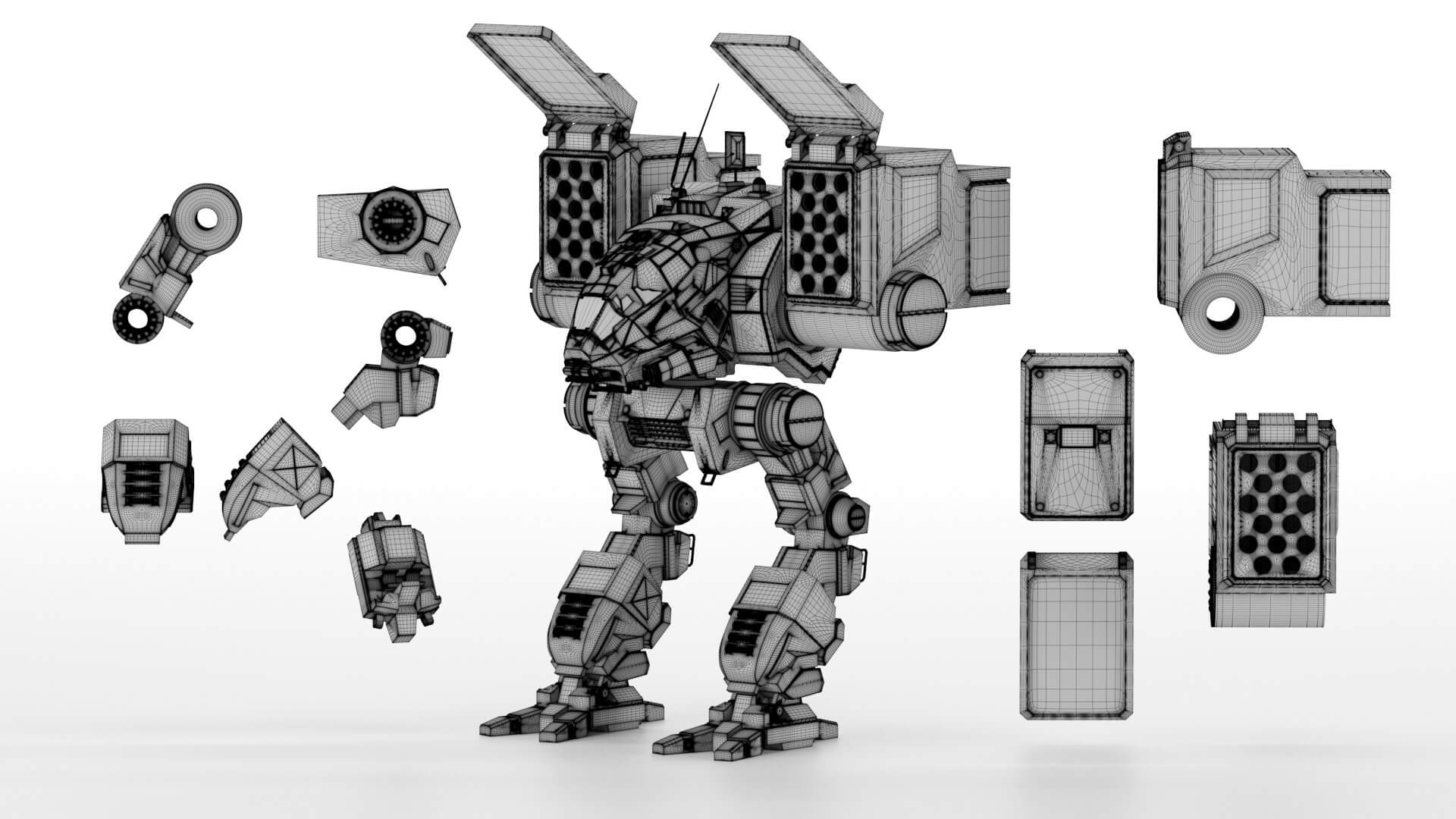 Mecha CPLT-C1 Catapult - BattleTech MechWarrior Universe 3D Model by ...