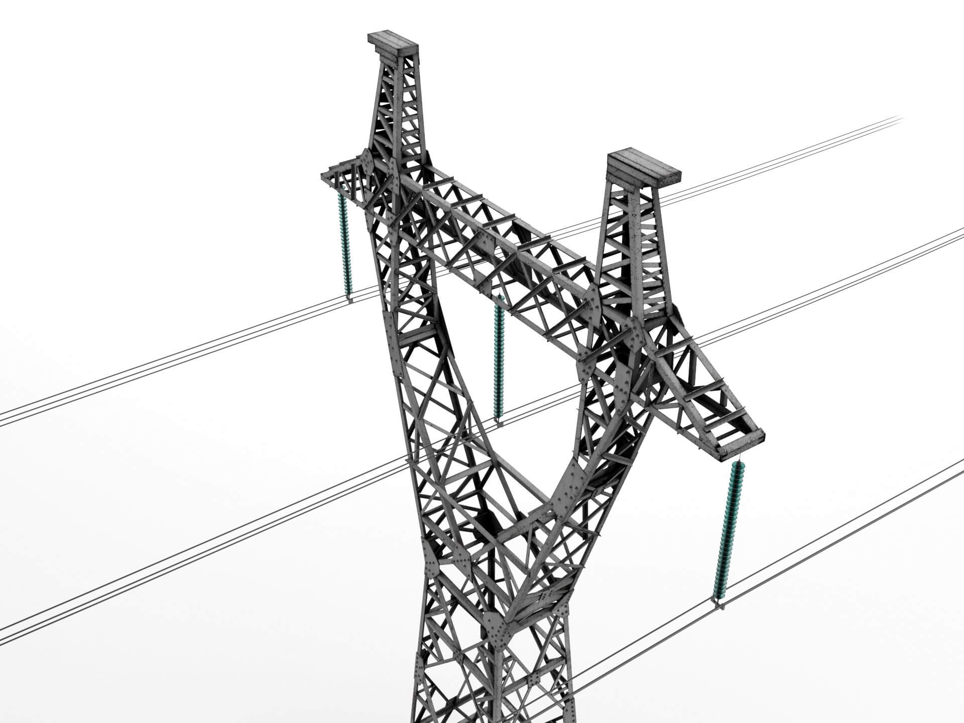Power Line P1 Metal Structures - 3D Model by ViktorB