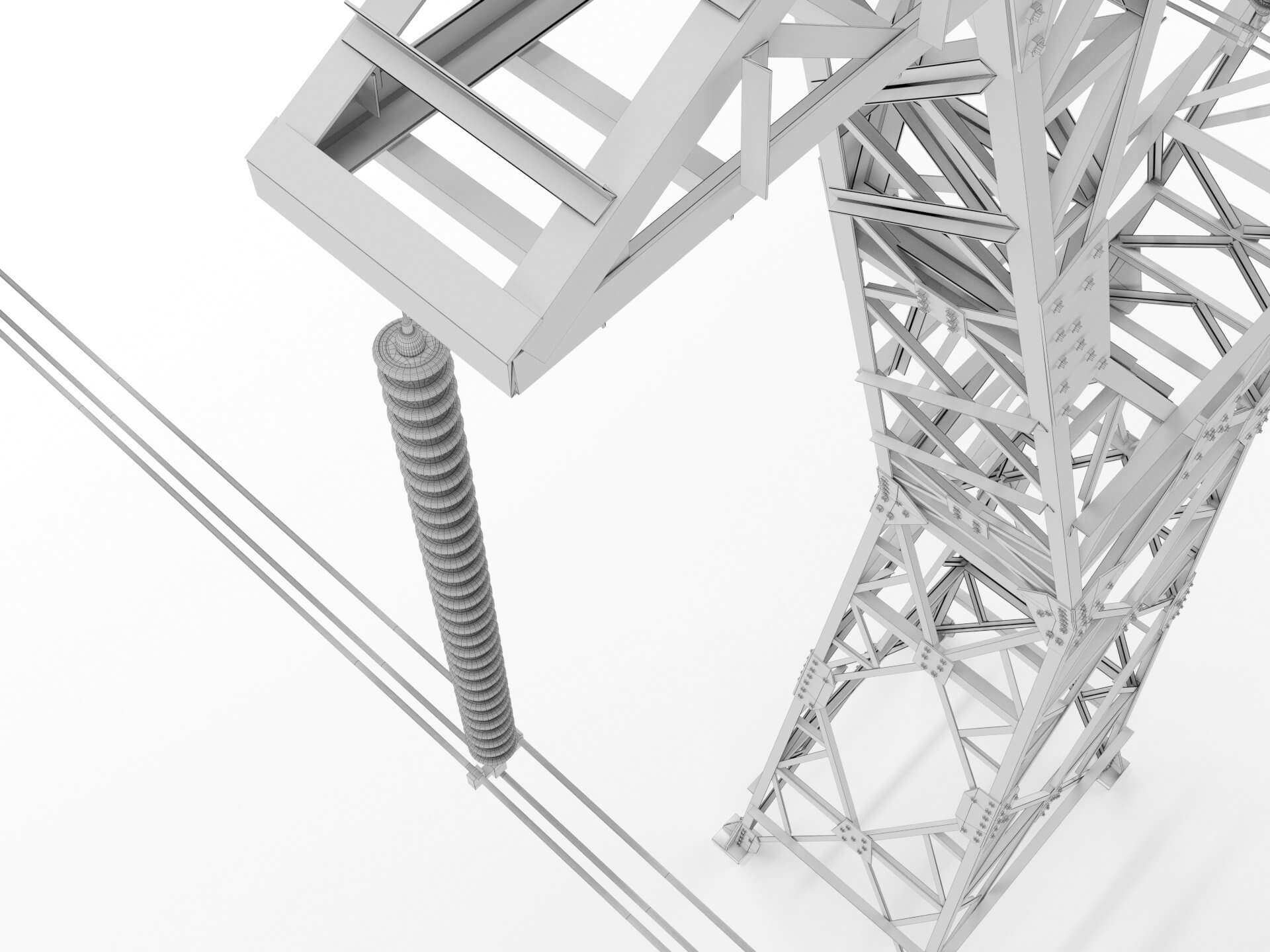 Power Line P1 Metal Structures - 3D Model by ViktorB