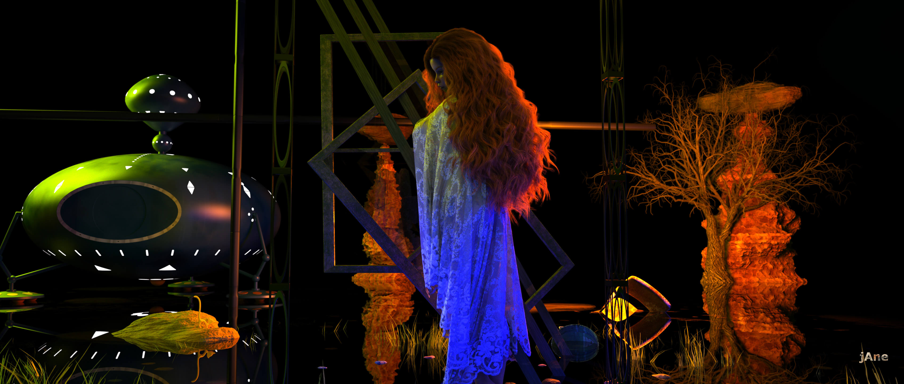 Displacement 3D Render, Digital Art by Vince