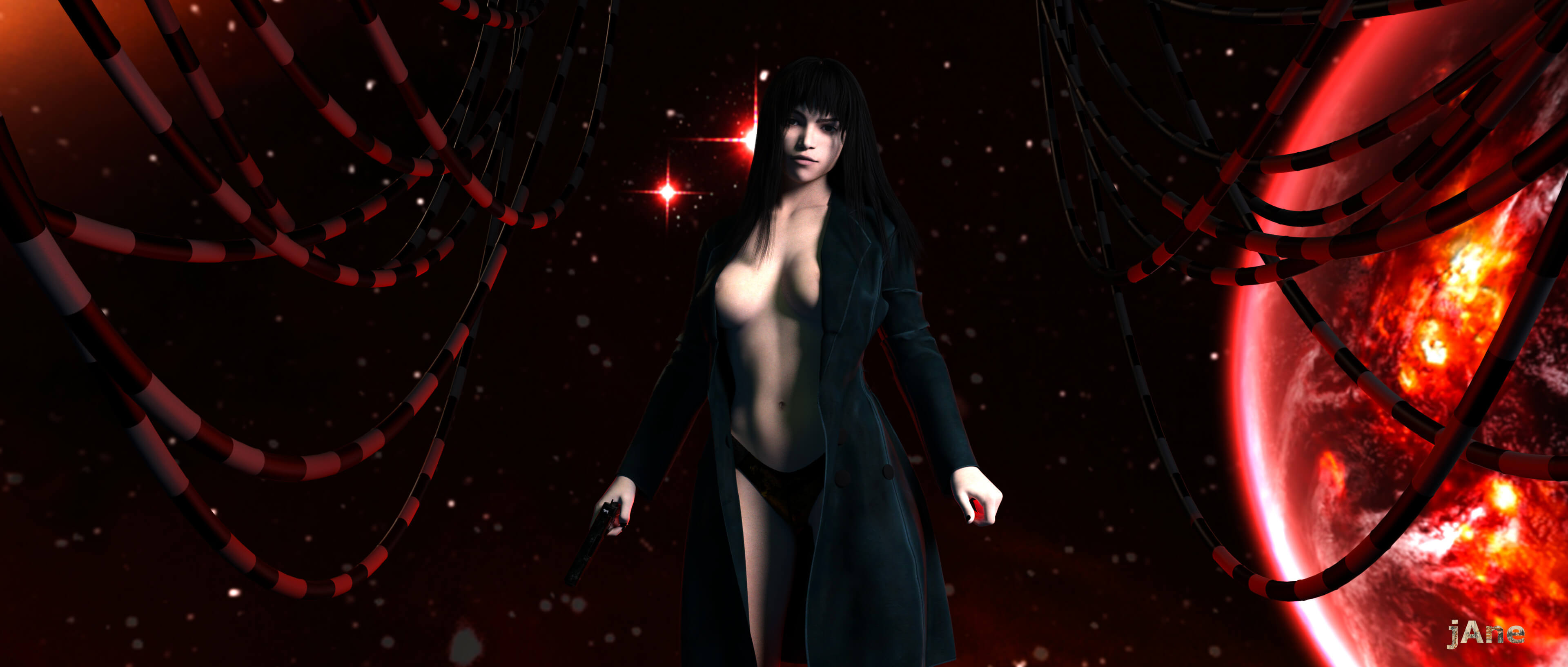 Lexi Nazi Hunter 3D Render, Digital Art by Vince