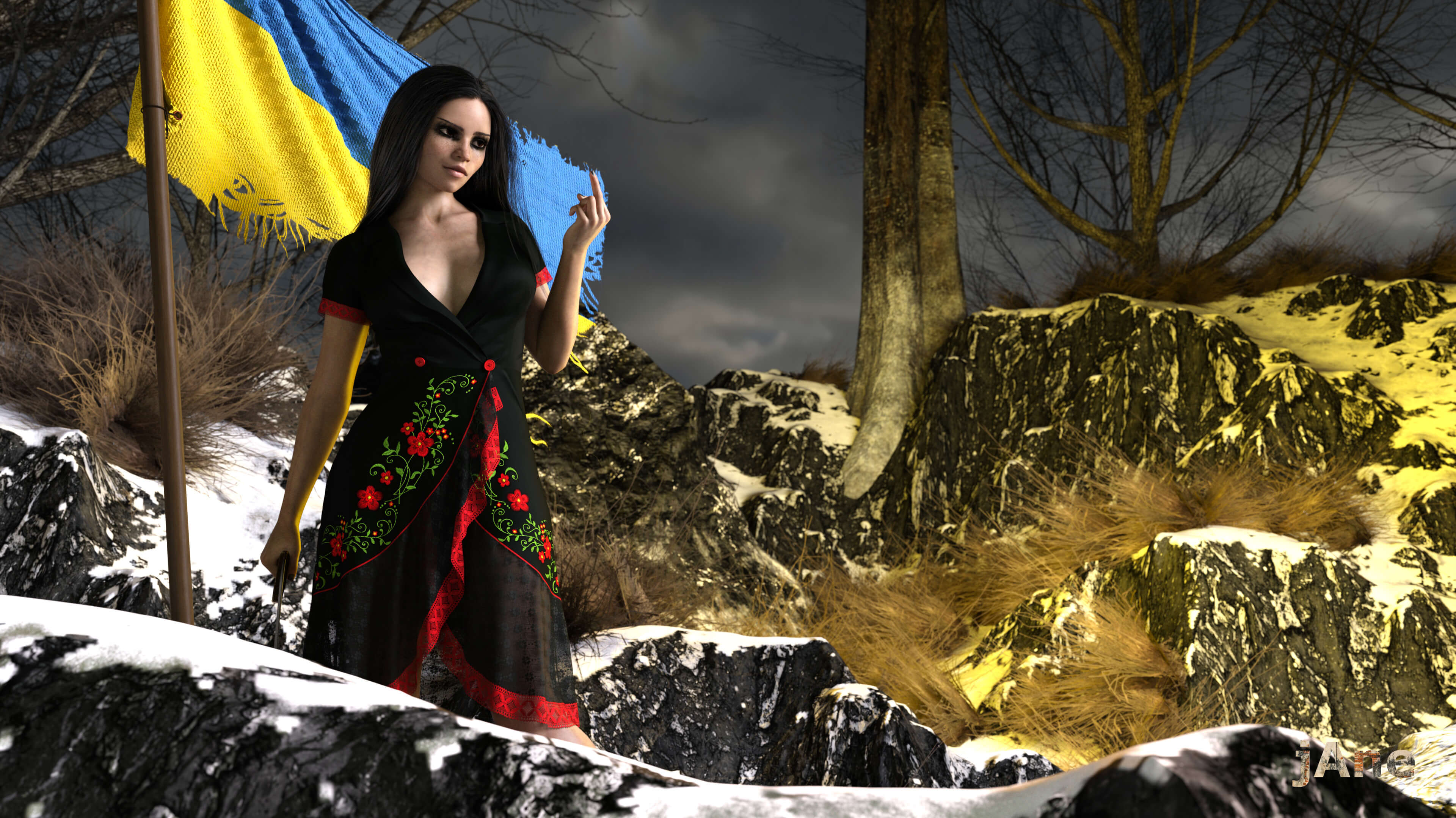 Synne 1 3D Render, Digital Art by Vince