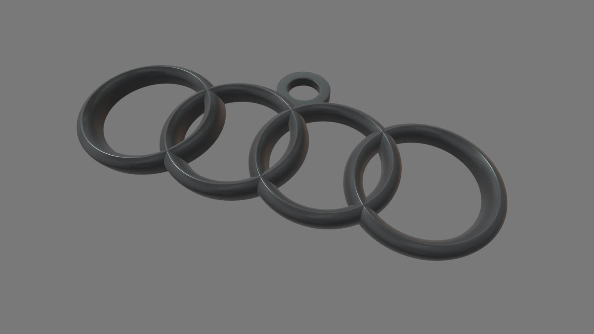 Audi Key Ring Chain - 3D Print Model by ViperJr3D