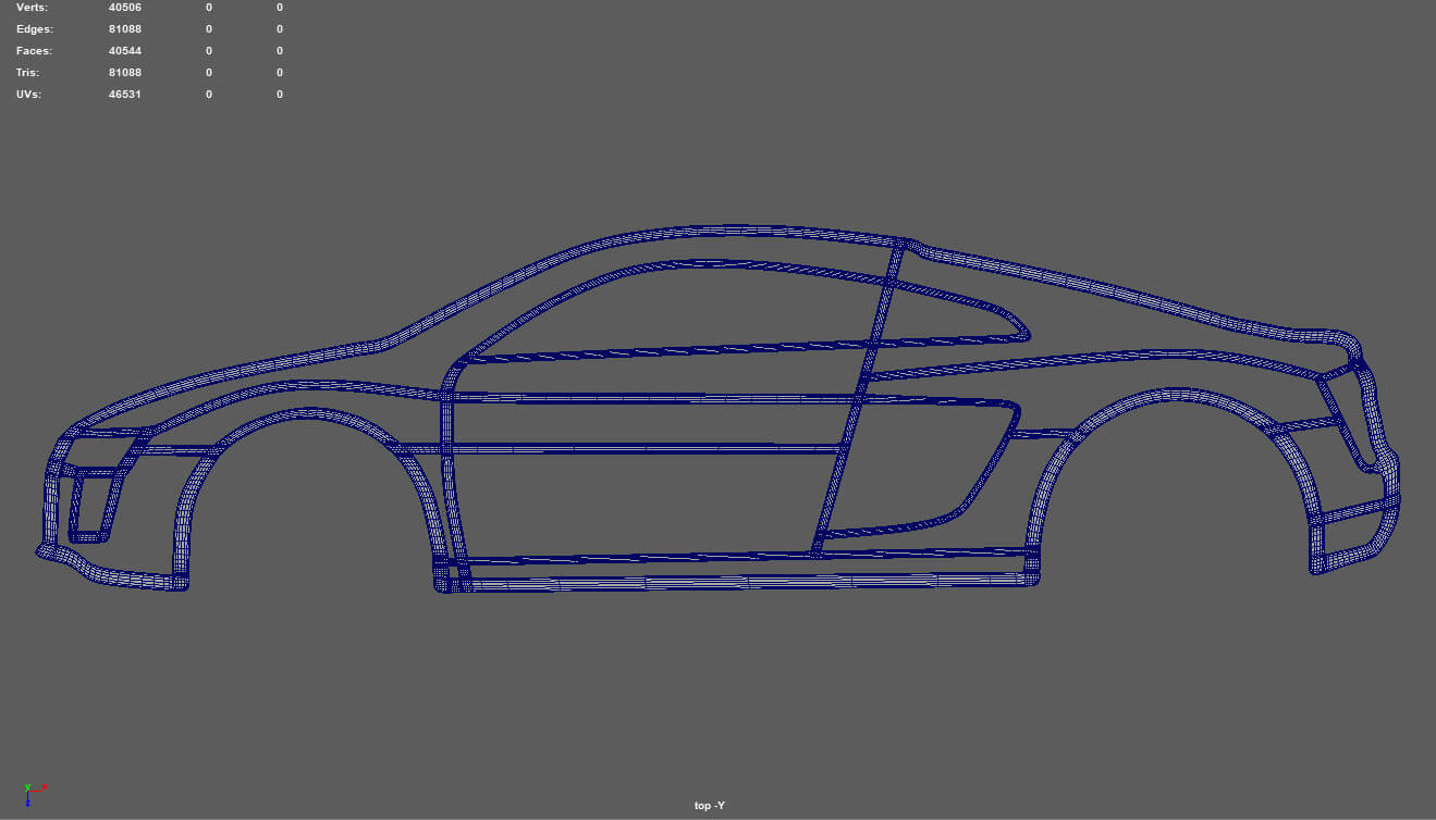 Audi R8 Wall Silhouette - 3D Model by ViperJr3D