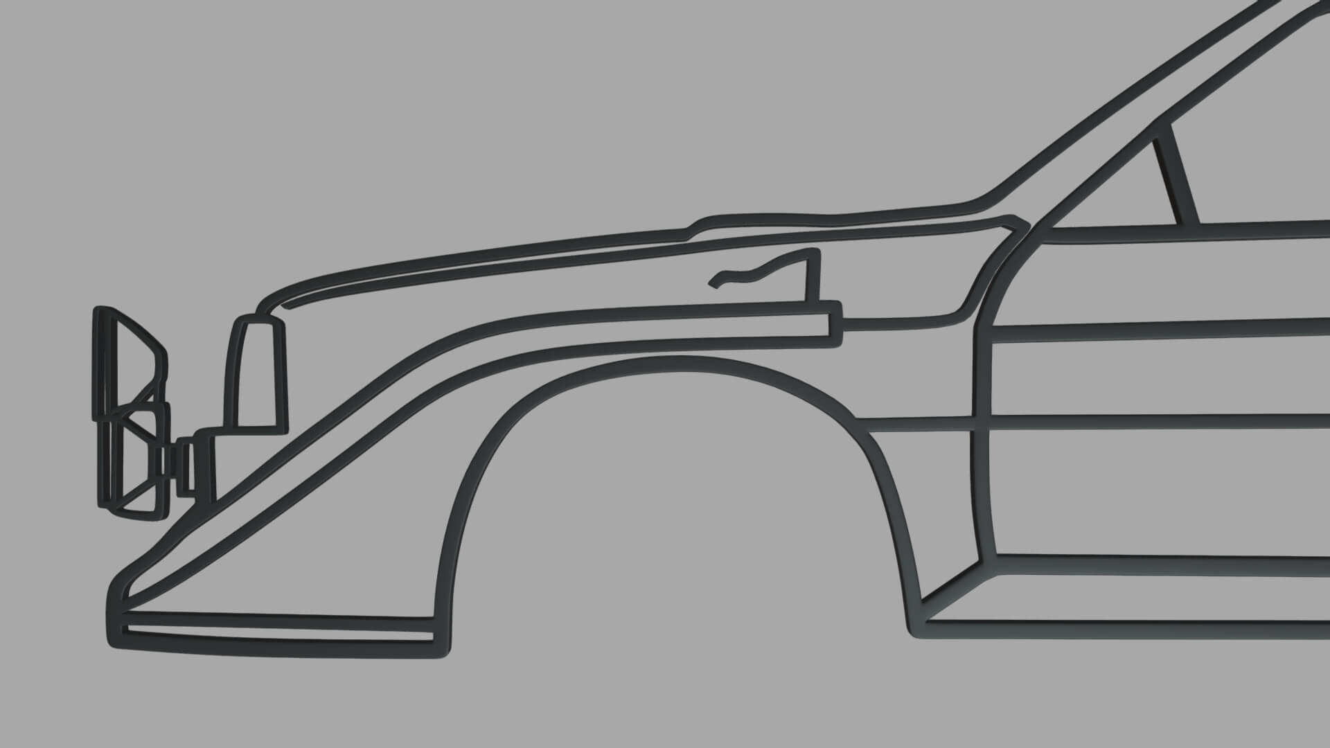 Audi S1 E2 Wall Silhouette - 3D Print Model by ViperJr3D