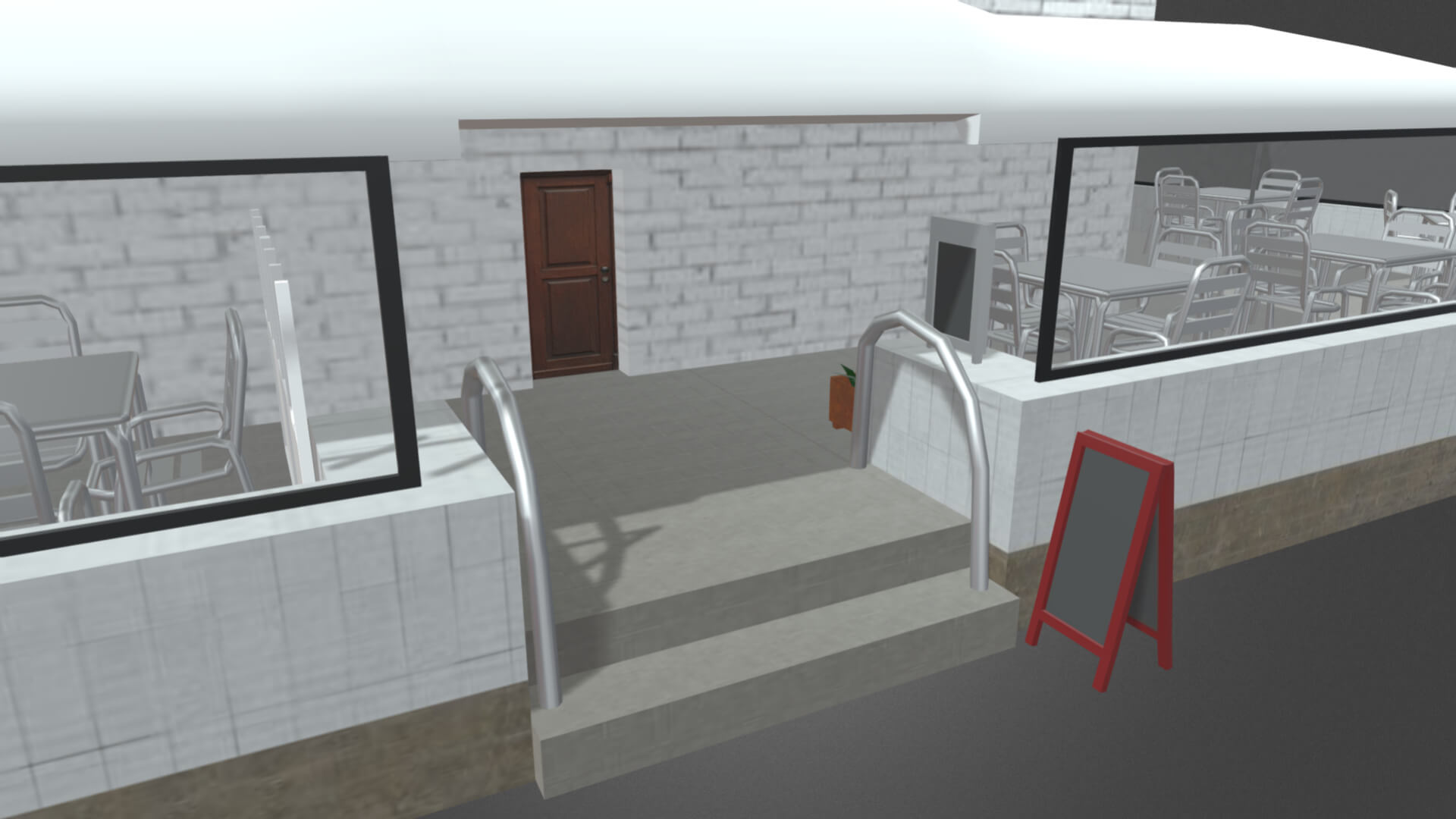 Bar Restaurant City Pack 01 Low Poly - 3D Model by ViperJr3D