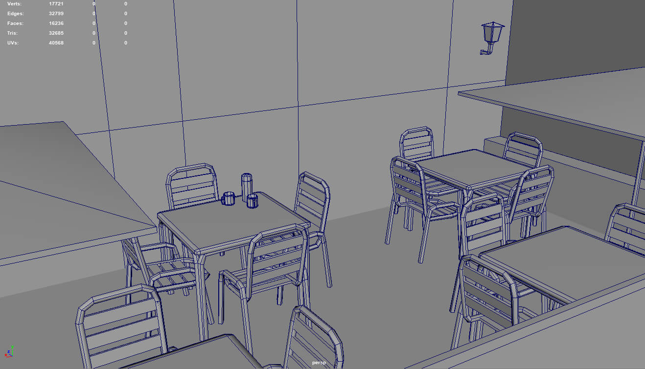 Bar Restaurant City Pack 01 Low Poly - 3D Model by ViperJr3D