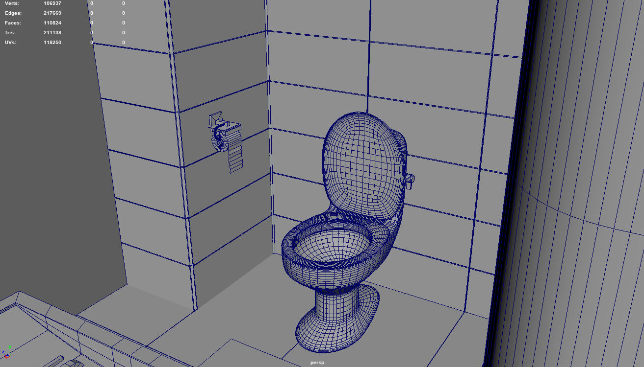 Bathroom Model 01 by ViperJr3D