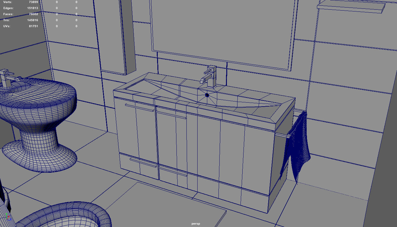 Bathroom Model 01 by ViperJr3D