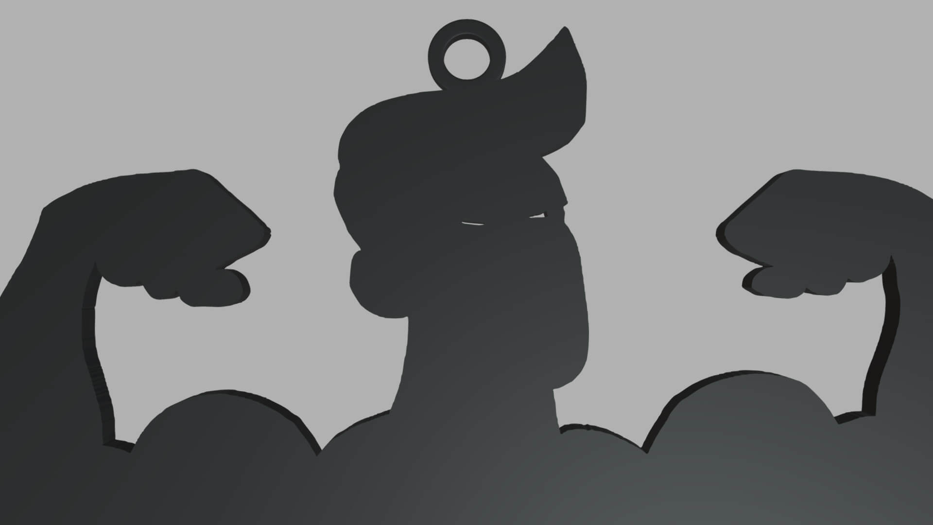 Body Building Key Ring Chain 02 - 3D Print Model by ViperJr3D