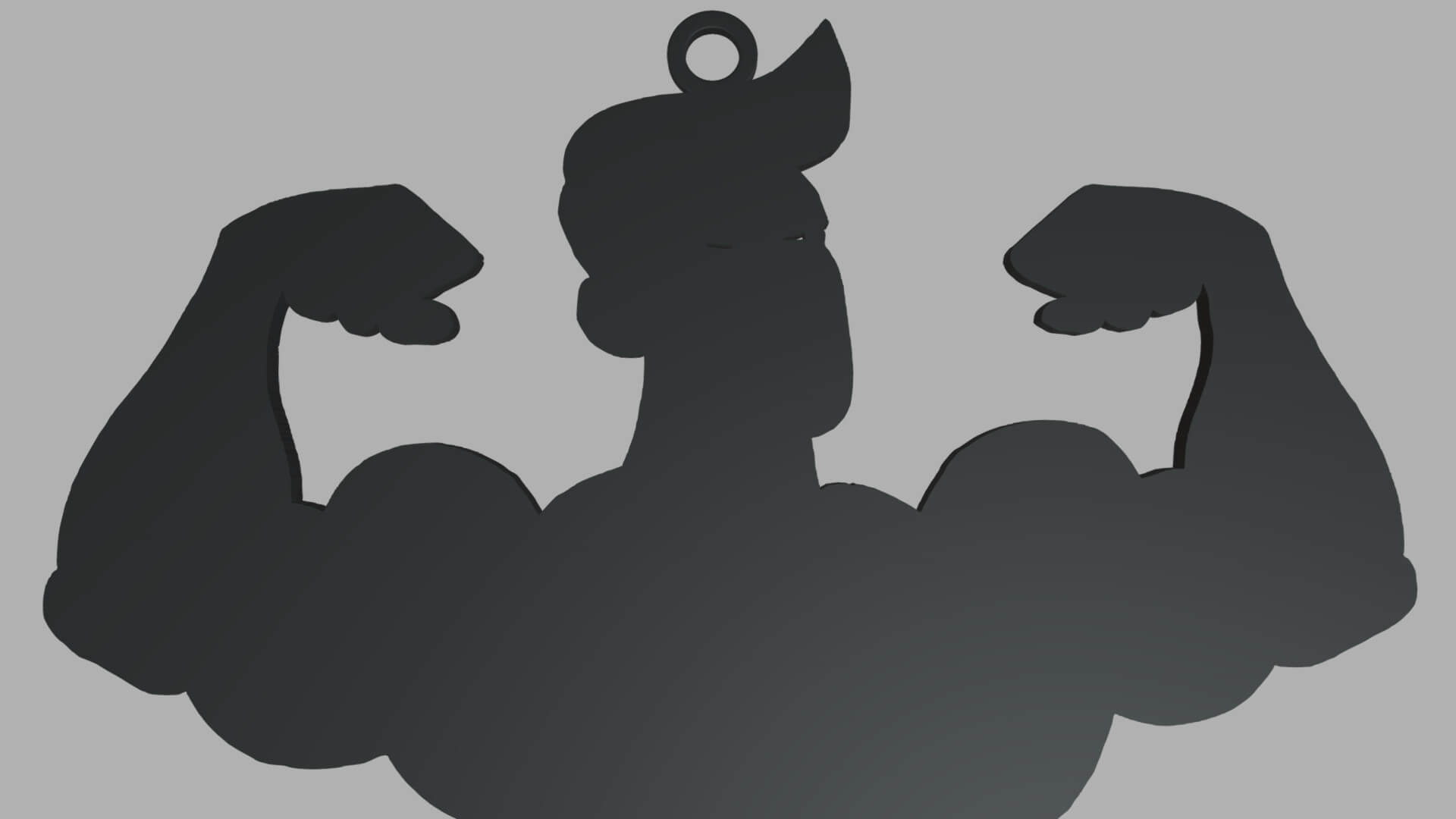 Body Building Key Ring Chain 02 - 3D Print Model by ViperJr3D