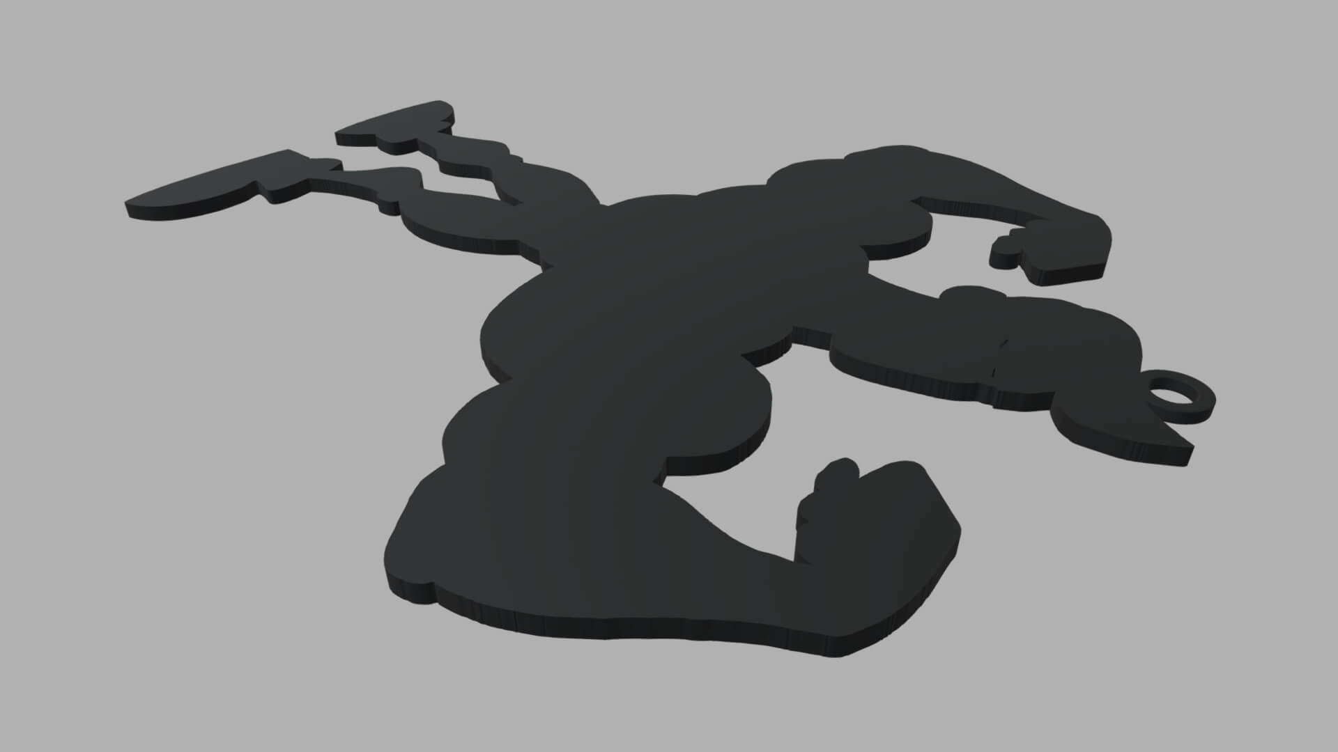 Body Building Key Ring Chain 02 - 3D Print Model by ViperJr3D