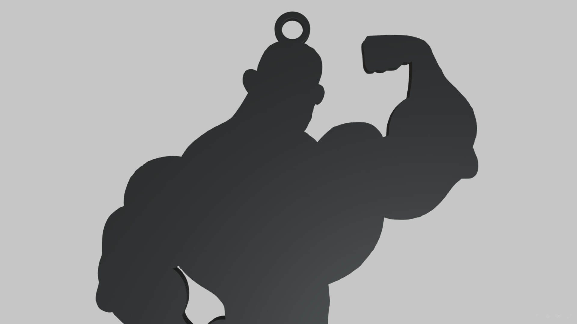 Body Building Key Ring Chain 03 - 3D Print Model by ViperJr3D