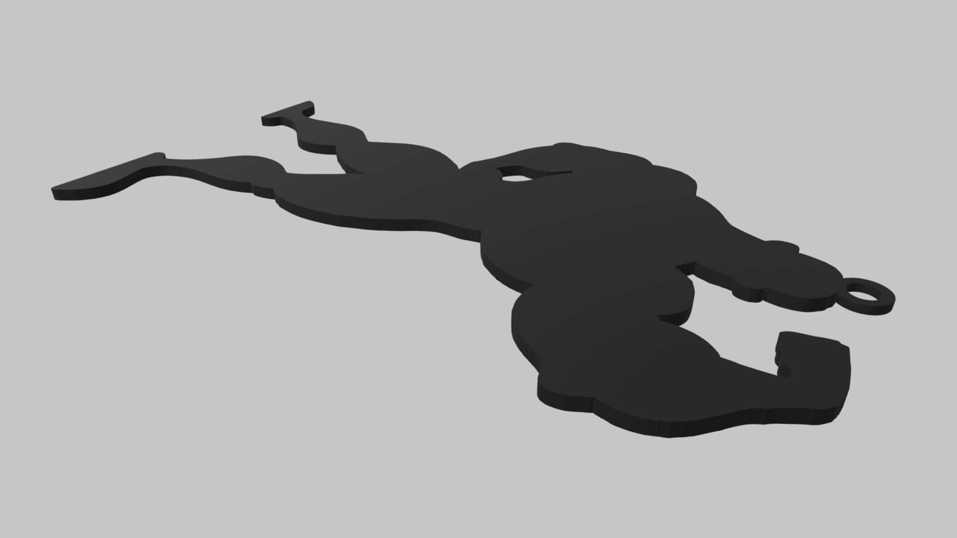 Body Building Key Ring Chain 03 - 3D Print Model by ViperJr3D