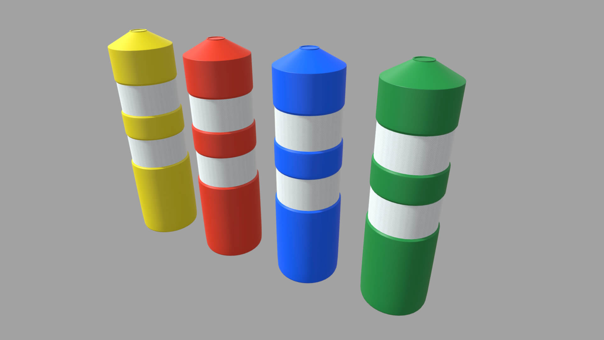 Bollards 01 Street - 3D Model by ViperJr3D