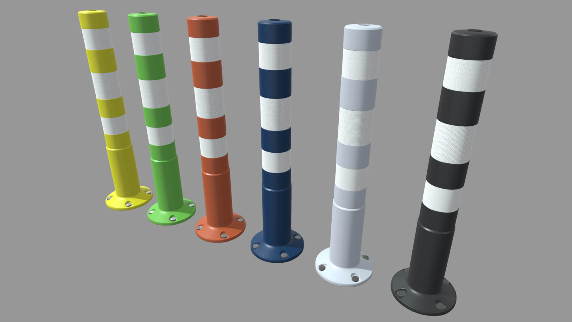 Bollards 02 Street - 3D Model by ViperJr3D
