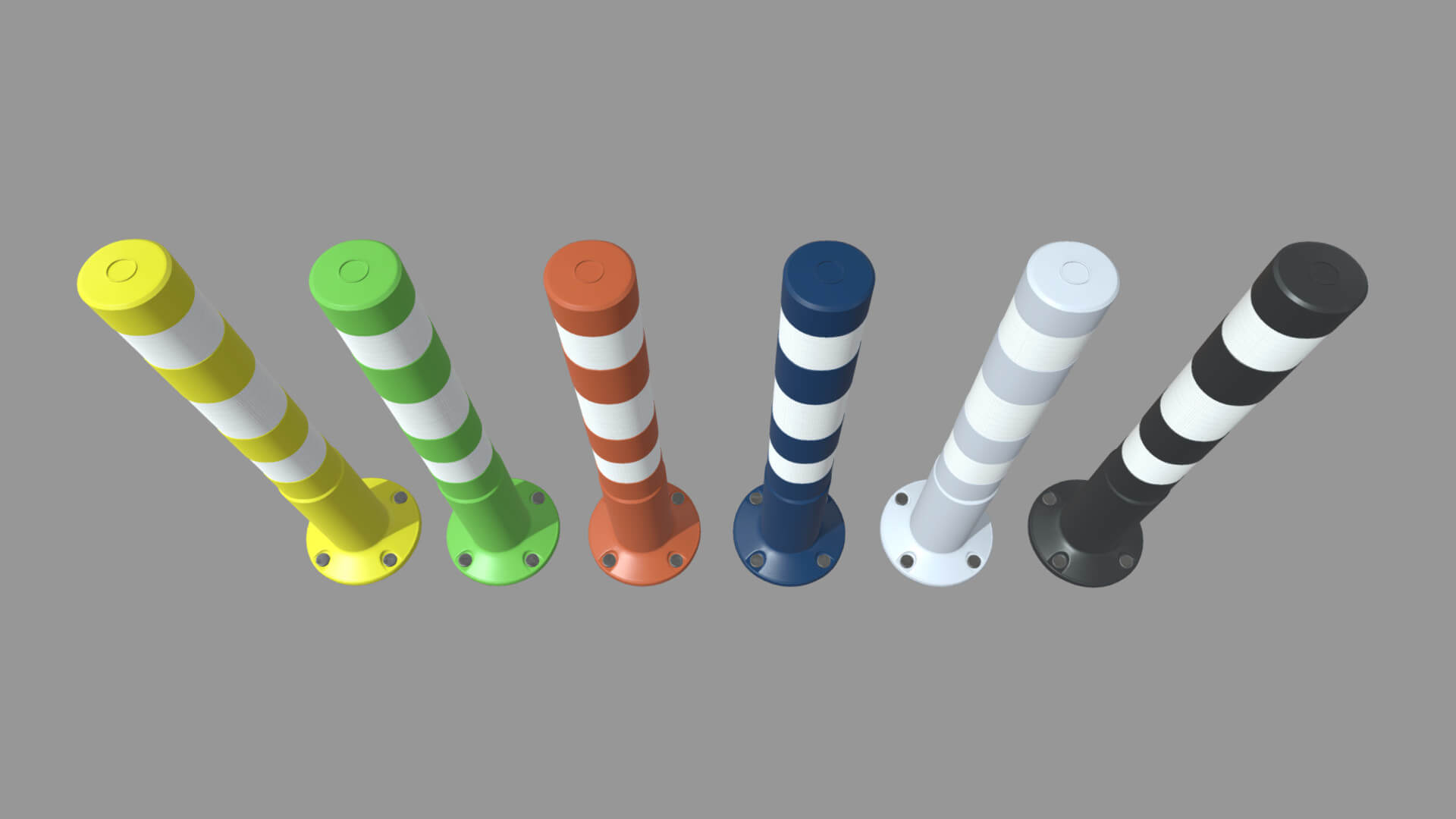 Bollards 02 Street - 3D Model by ViperJr3D