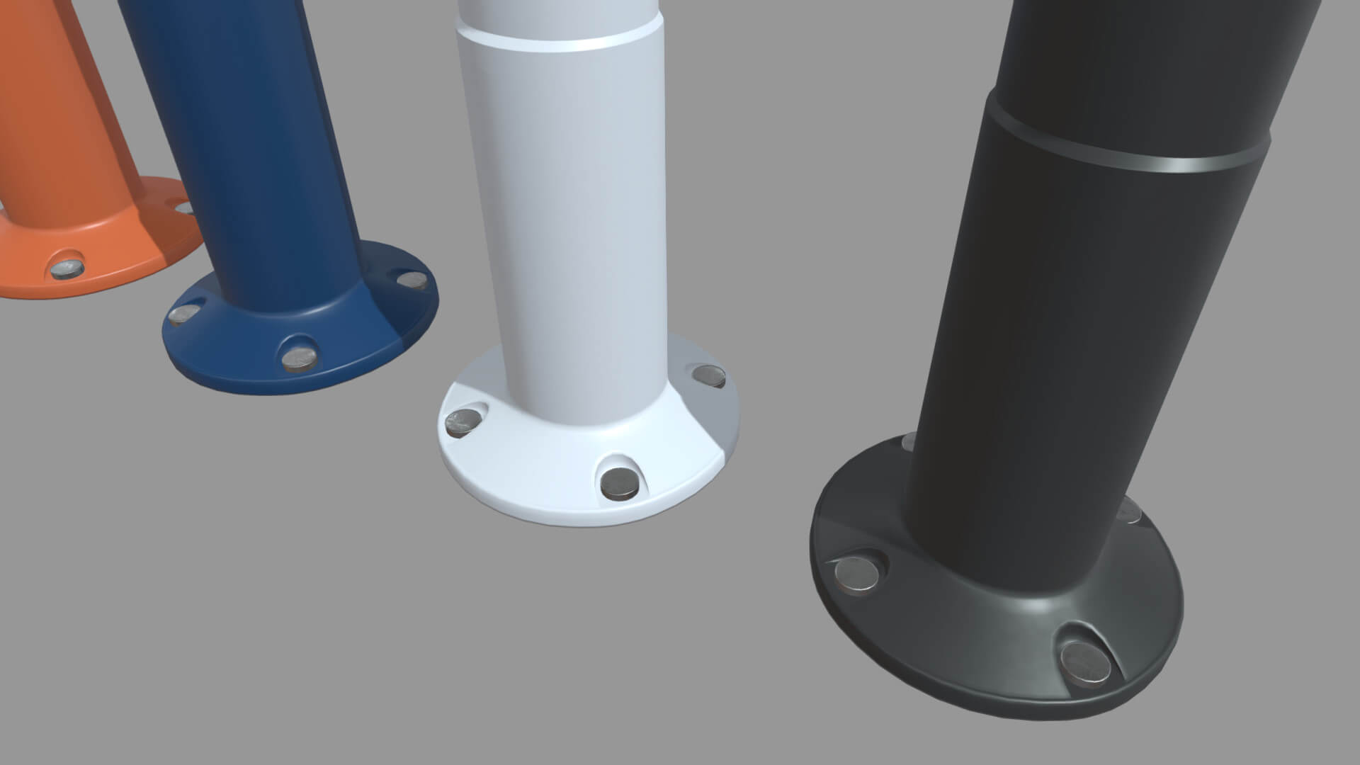 Bollards 02 Street - 3D Model by ViperJr3D