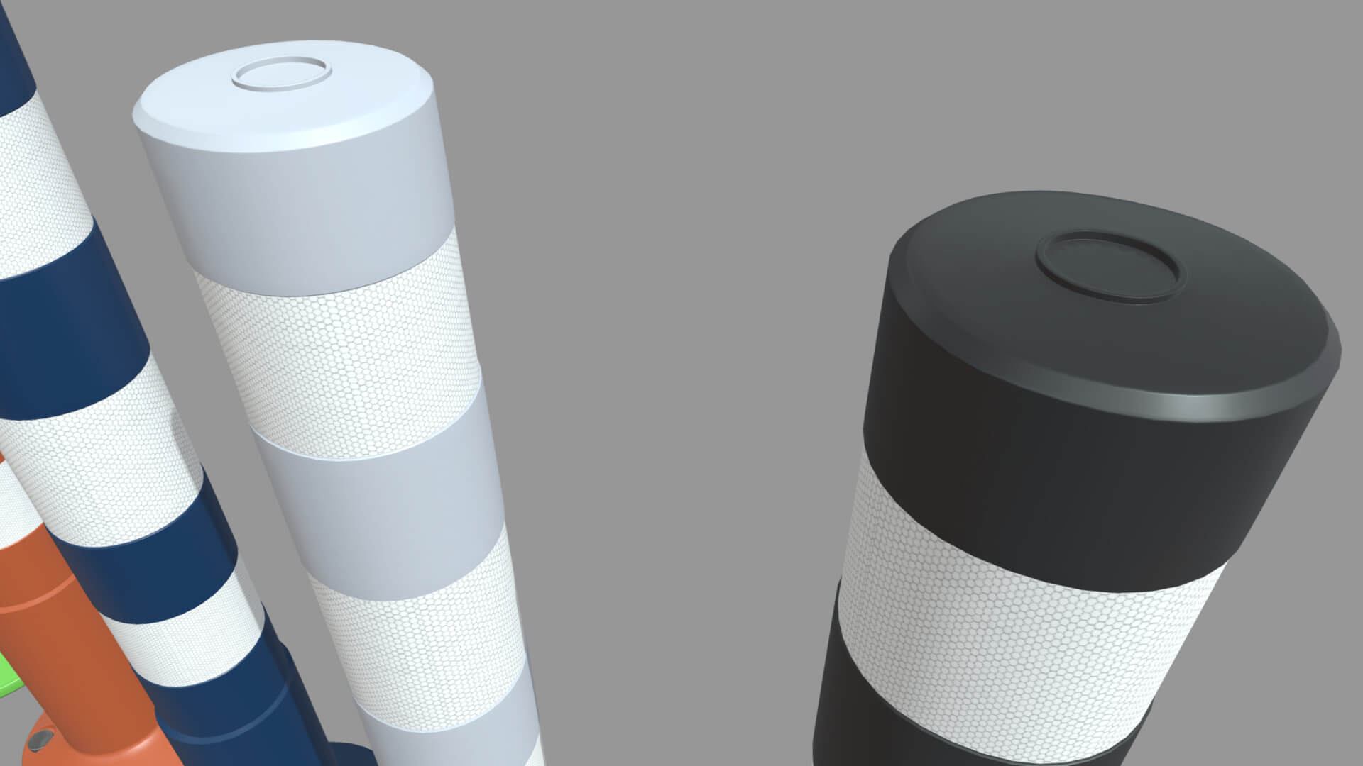 Bollards 02 Street - 3D Model by ViperJr3D