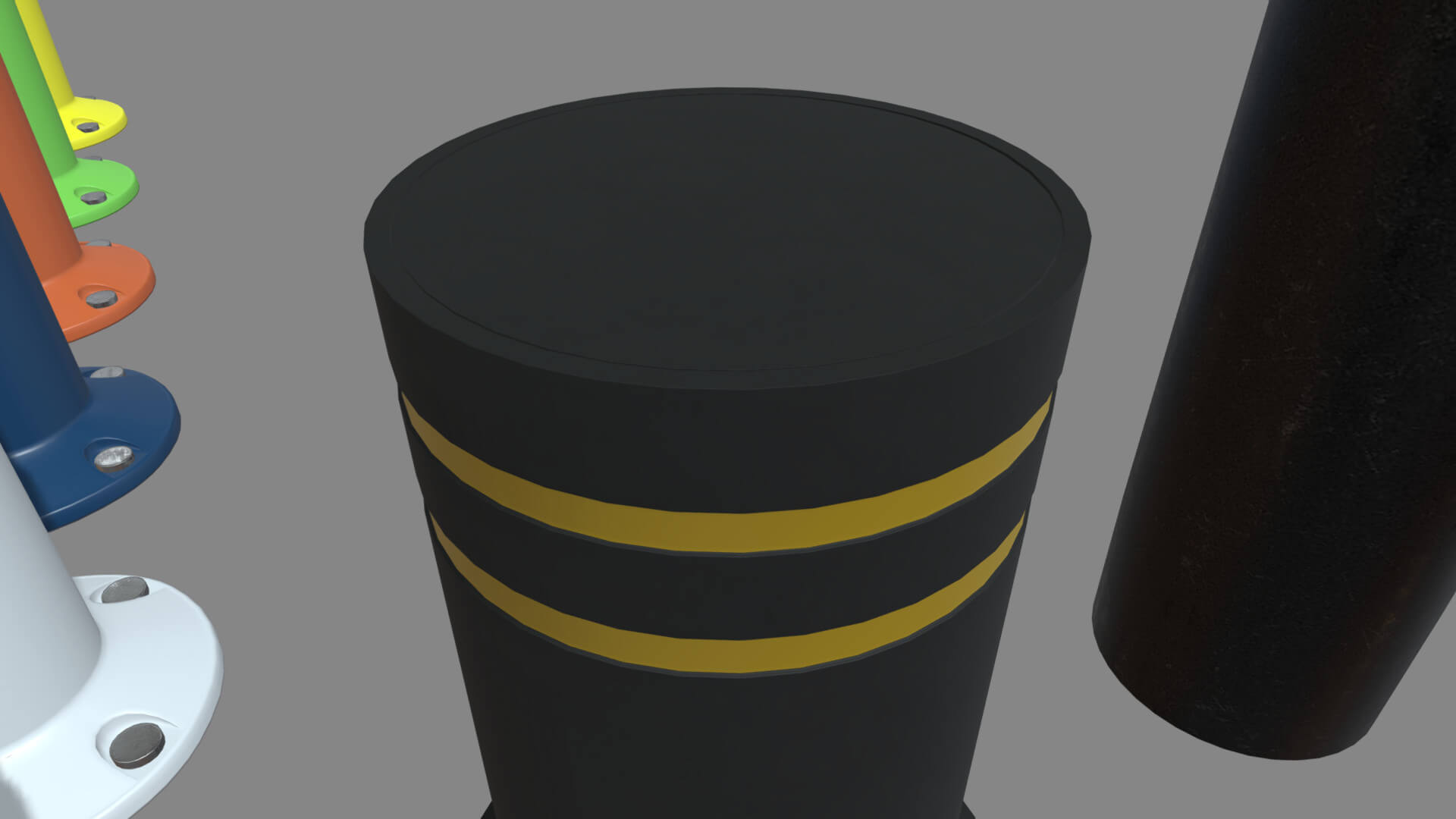 Bollards Pack Street - 3D Model by ViperJr3D