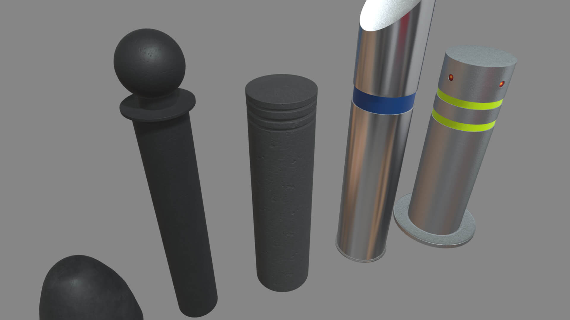 Bollards Pack Street - 3D Model by ViperJr3D