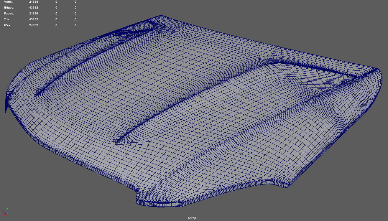 Car Bonnet 06 - 3D Model by ViperJr3D