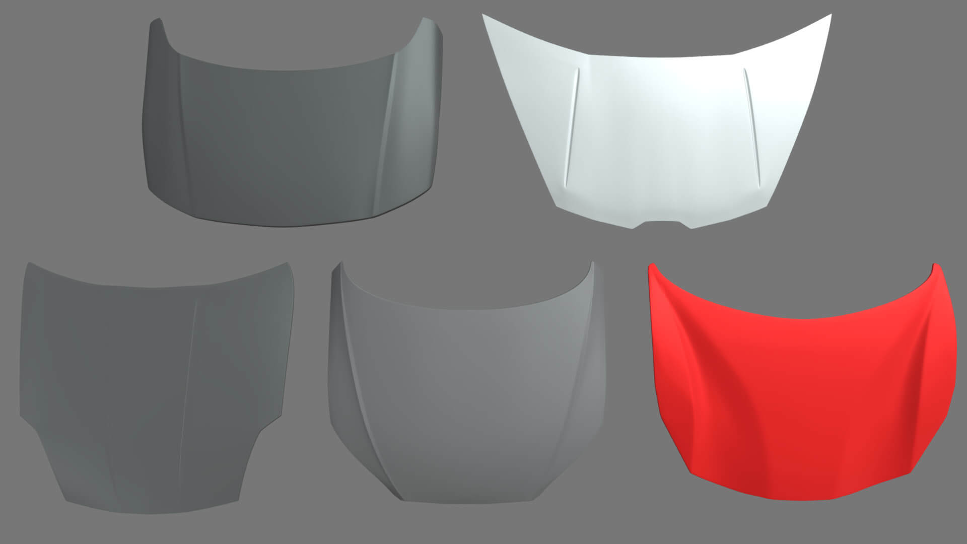 Car Bonnet Pack 01 - 3D Model by ViperJr3D