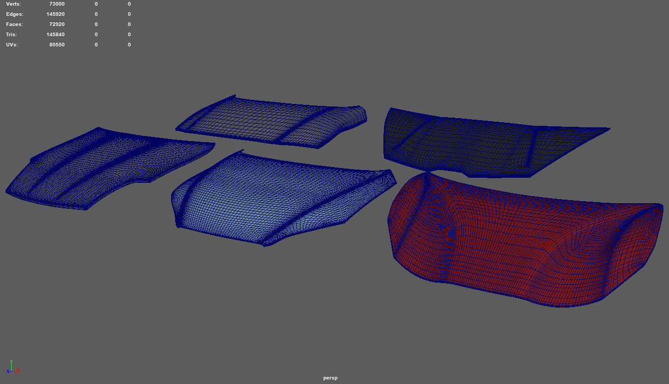 Car Bonnet Pack 01 - 3D Model by ViperJr3D