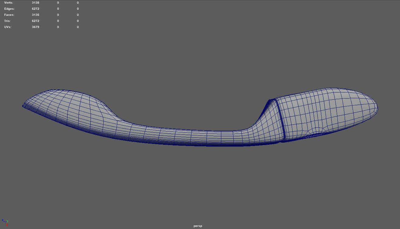 Car Door Handle 01 - 3D Model by ViperJr3D