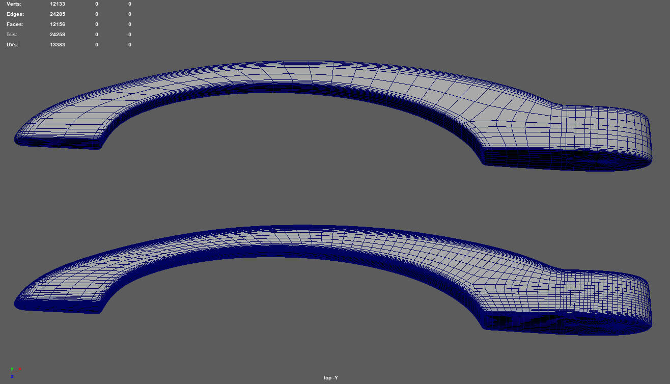 Car Door Handle 02 - 3D Model by ViperJr3D