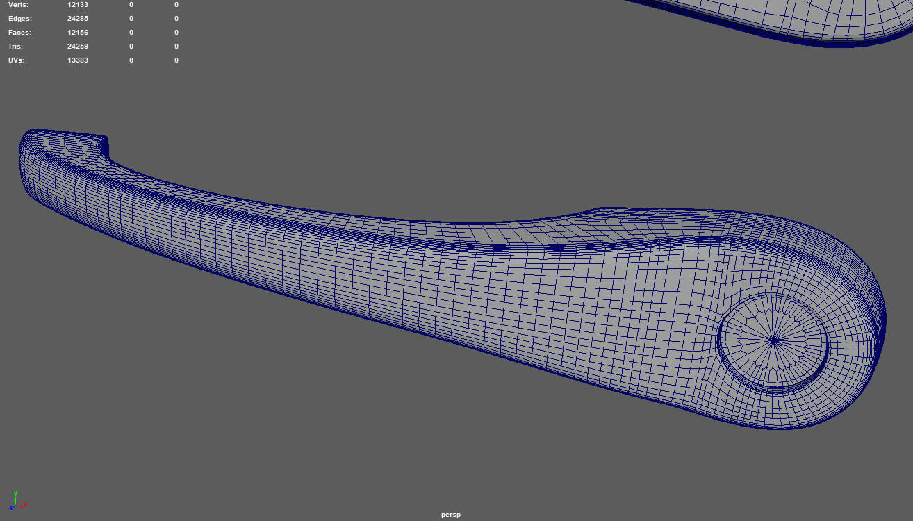 Car Door Handle 02 - 3D Model by ViperJr3D