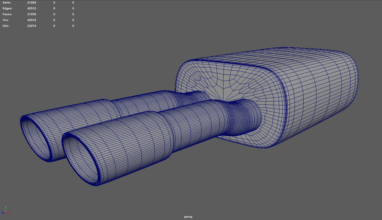 Car Exhaust Pipe - 3D Model by ViperJr3D