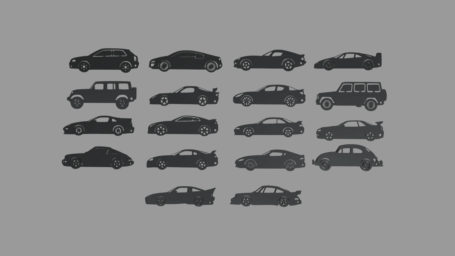 Car Key Rings Pack 01 - 3D Print Model by ViperJr3D