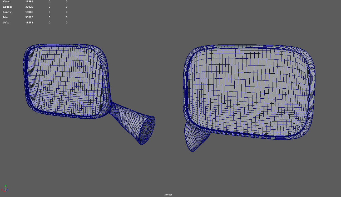 Car Mirror 018 - 3D Model by ViperJr3D