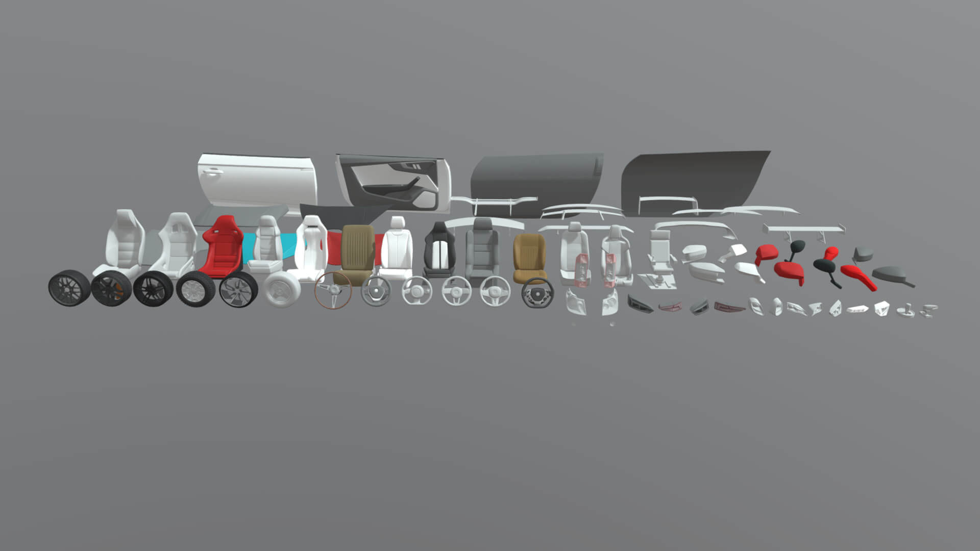 Car Parts Pack - 3D Model by ViperJr3D