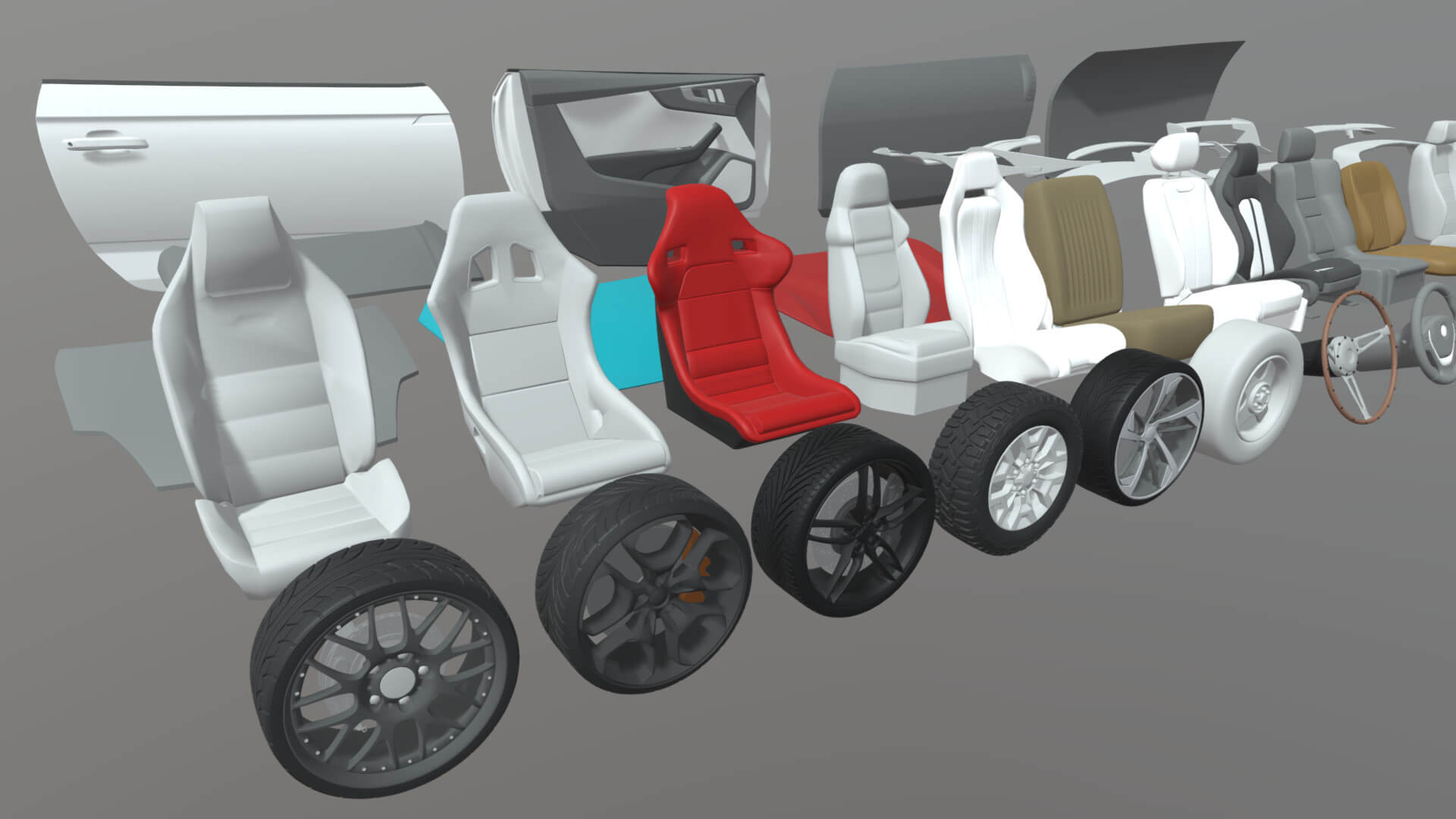 Car Parts Pack - 3D Model by ViperJr3D