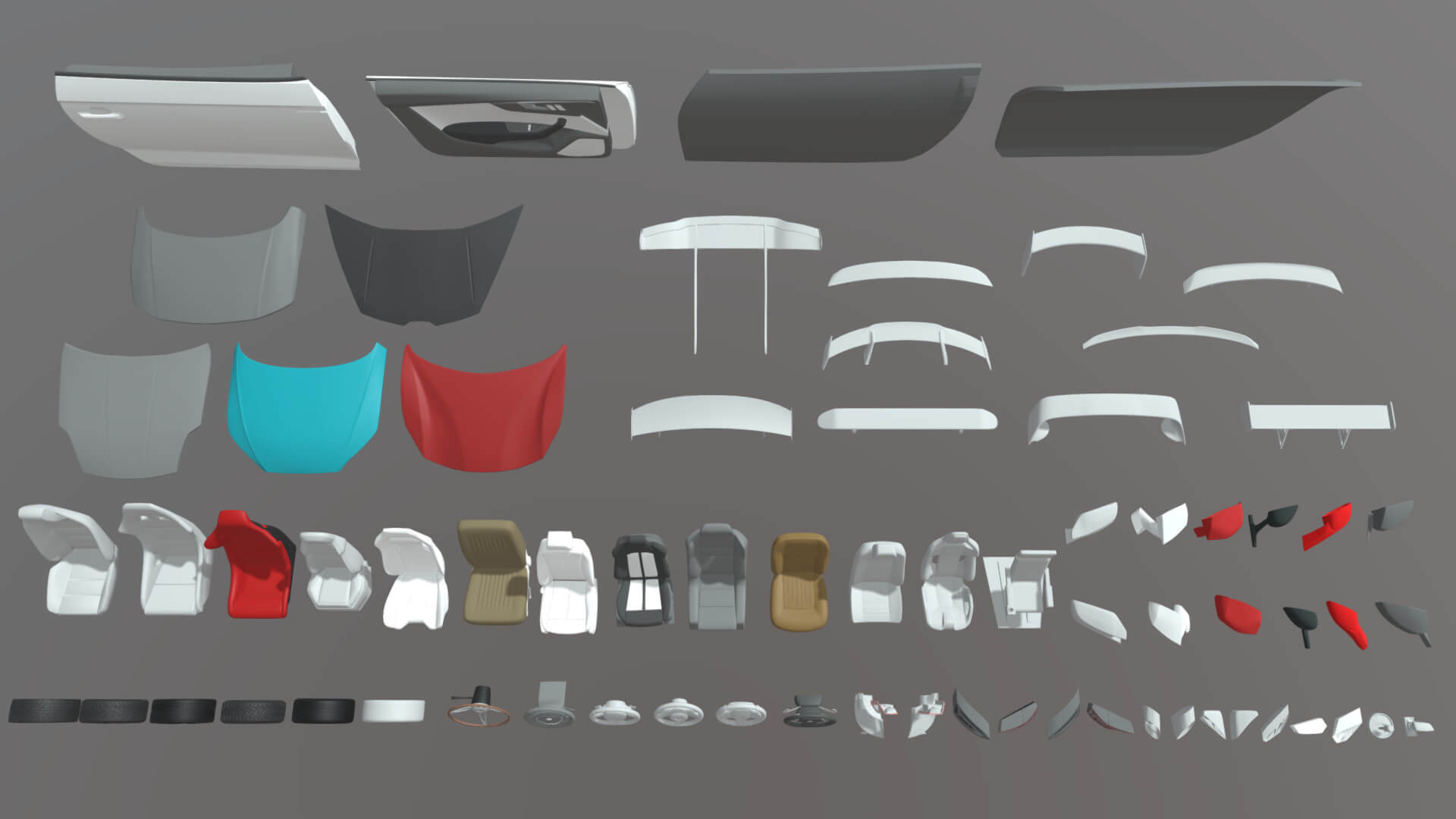 Car Parts Pack - 3D Model by ViperJr3D