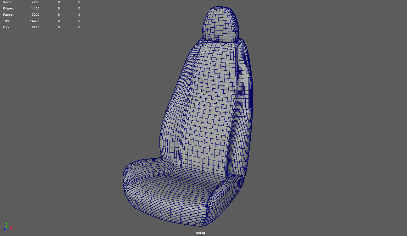 Car Seat 021 - 3D Print Model by ViperJr3D
